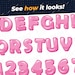 Bubble Gum Letters - Chewing Gum SVG, PNG - Bubble Playful Letters ...