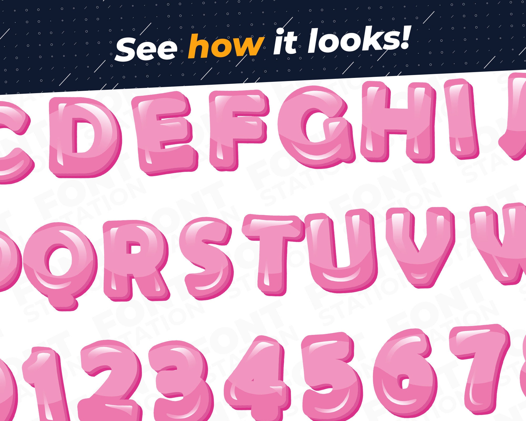 Bubble Gum Letters - Chewing Gum SVG, PNG - Bubble Playful Letters ...