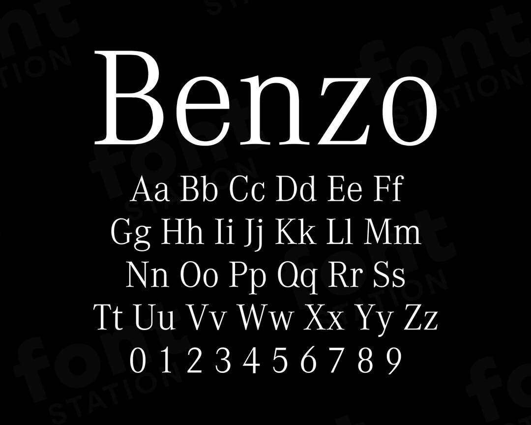 Benzo Font - Classic Cars SVG - Cricut Silhouette Font - Luxury Letters ...