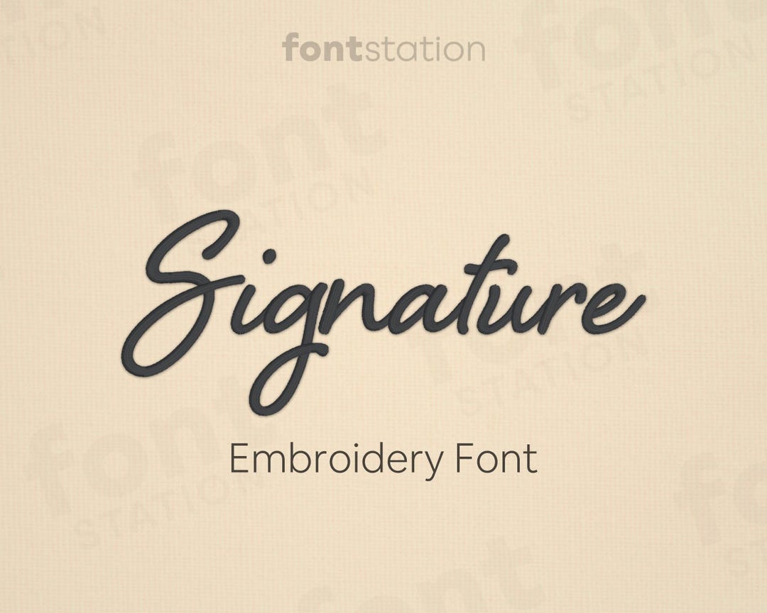 Signature Embroidery Font - Handwritten Embroidery Letters - Cursive ...