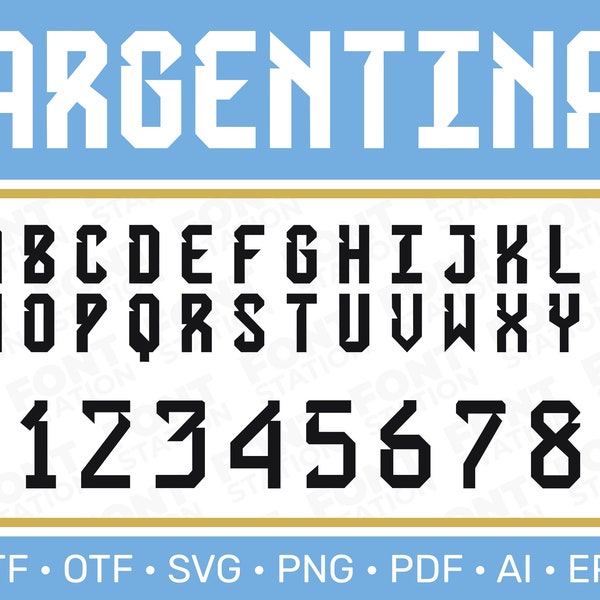 Messi Jersey Font - Etsy