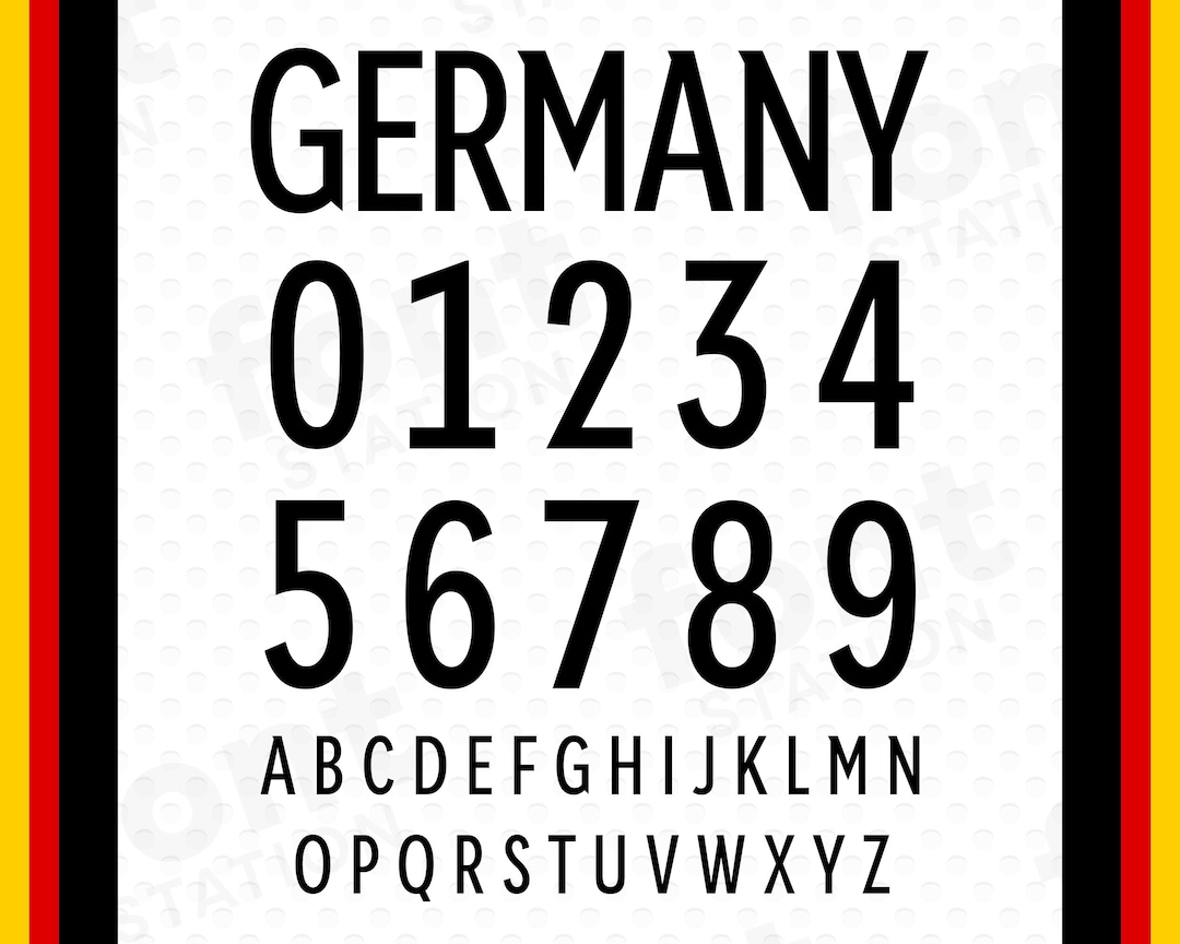 Germany Soccer Font - Germany Football Font - World Cup Football Shirt ...