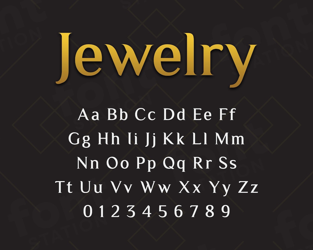 Jewelry Font - Jewel SVG - Cricut Silhouette Font - Luxury Letters ...