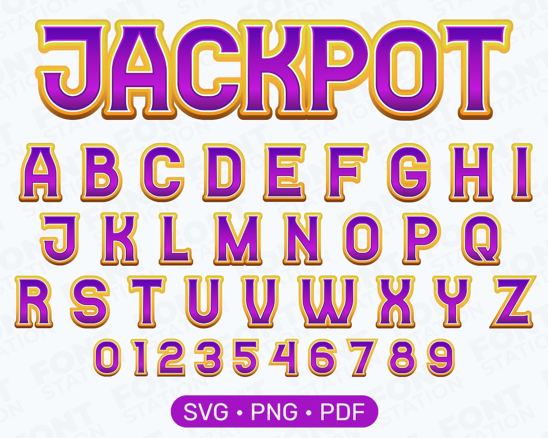 Jackpot Letters Jackpot SVG PNG Casino Letters Money - Etsy
