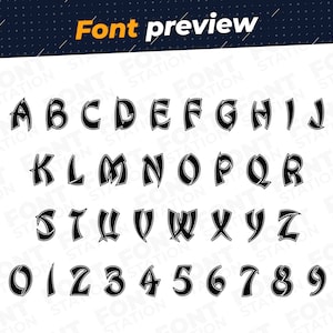Ninja Font - Ninja SVG - Cricut Silhouette Font - Asian Letters ...