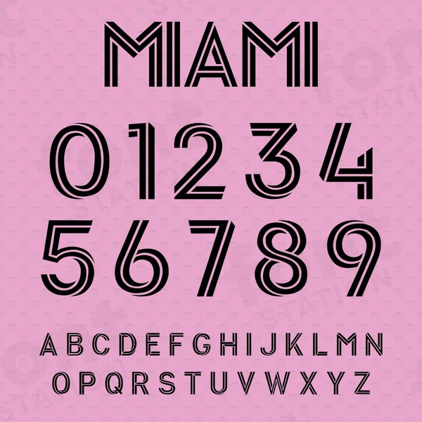 Inter Miami Font - Etsy