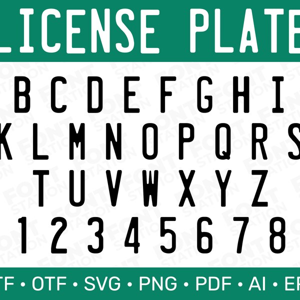 License Plate Letters - Etsy