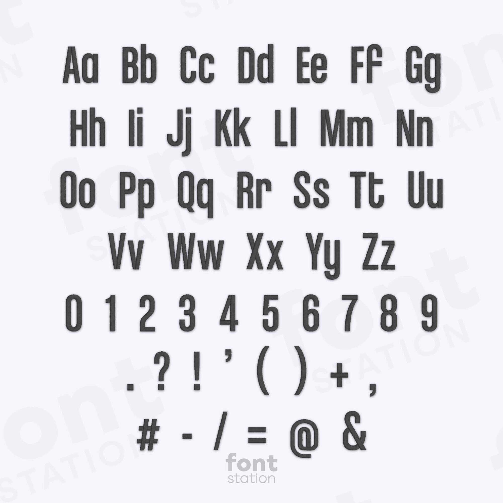 Tall Block Embroidery Font - 8 Sizes - BX, PES + 9 Formats - Tall Block ...