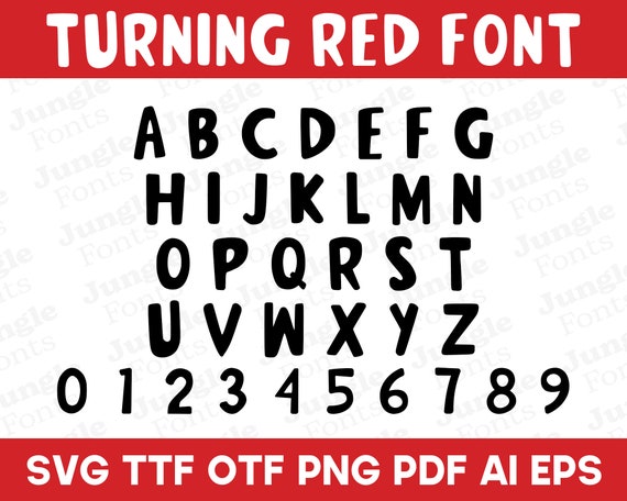 Turning Red Font Turning Red SVG Turning Red Cricut | Etsy Israel