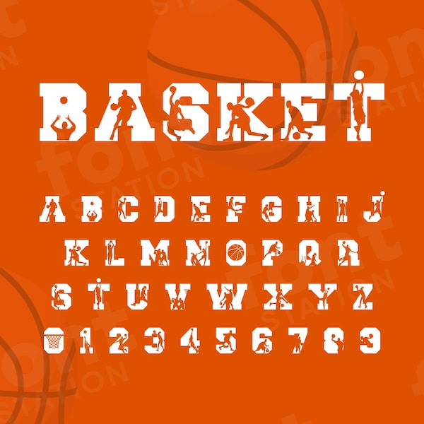 Basketball Font Download - Etsy