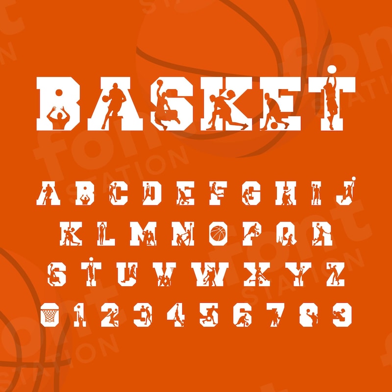 Basketball Font Download - Etsy