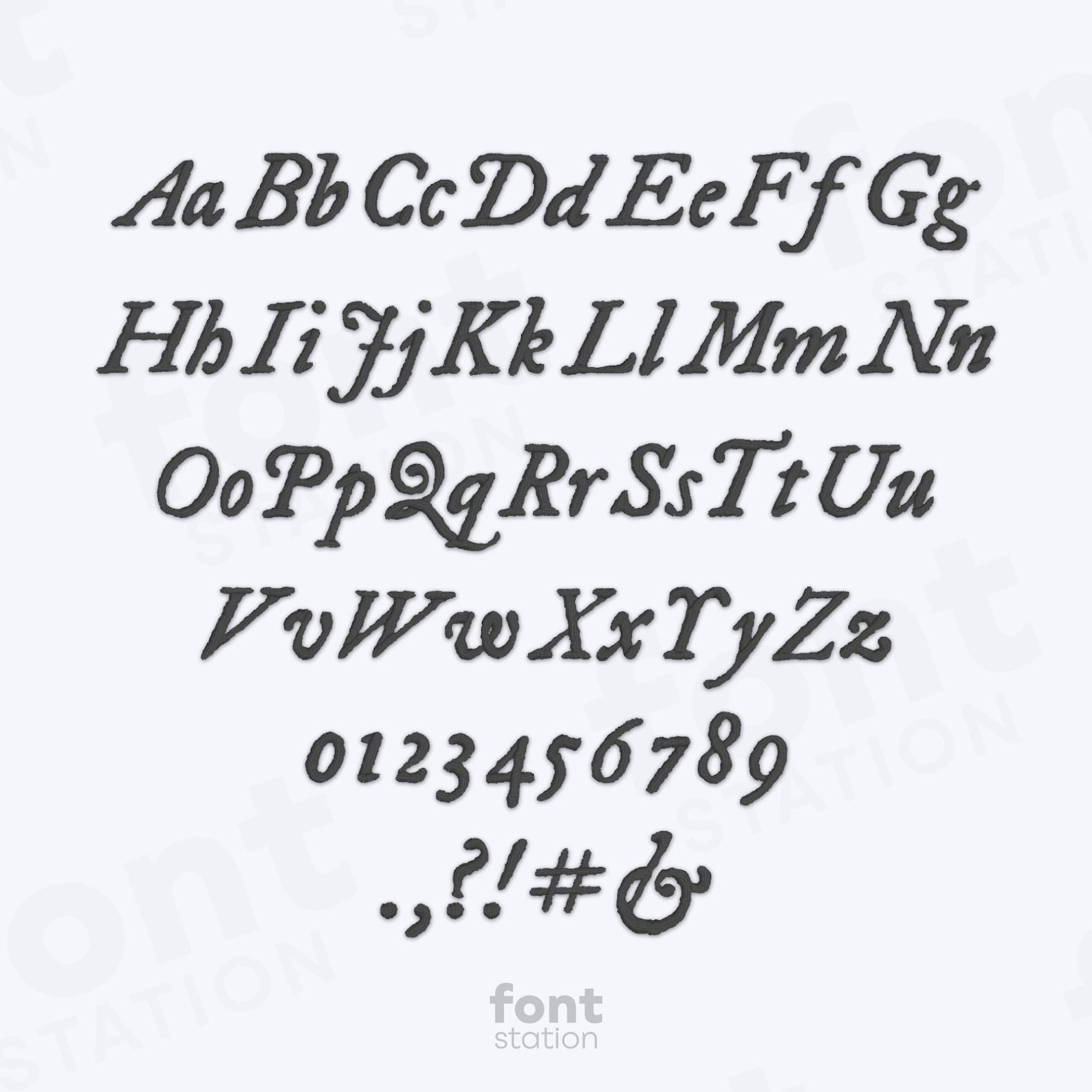 Folkloric Embroidery Font - Medieval Letters - Mystical, Magic ...