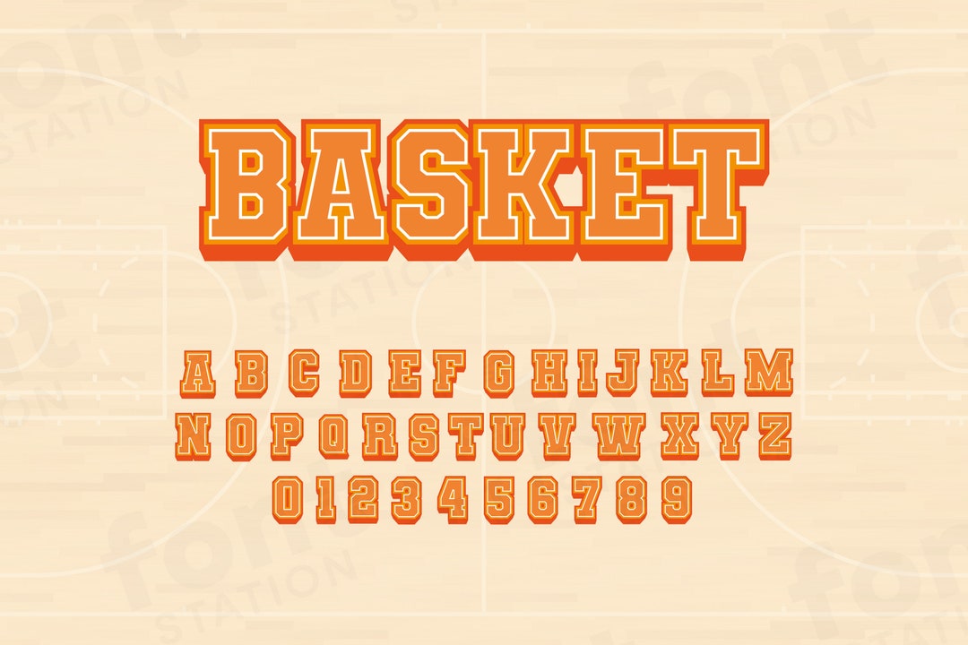 Basketball Letters SVG, PNG, PDF - Basketball Sublimation Text, Vintage ...