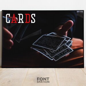 Cards Font - Playing Cards SVG - Poker Letters, Games, Casino Alphabet ...
