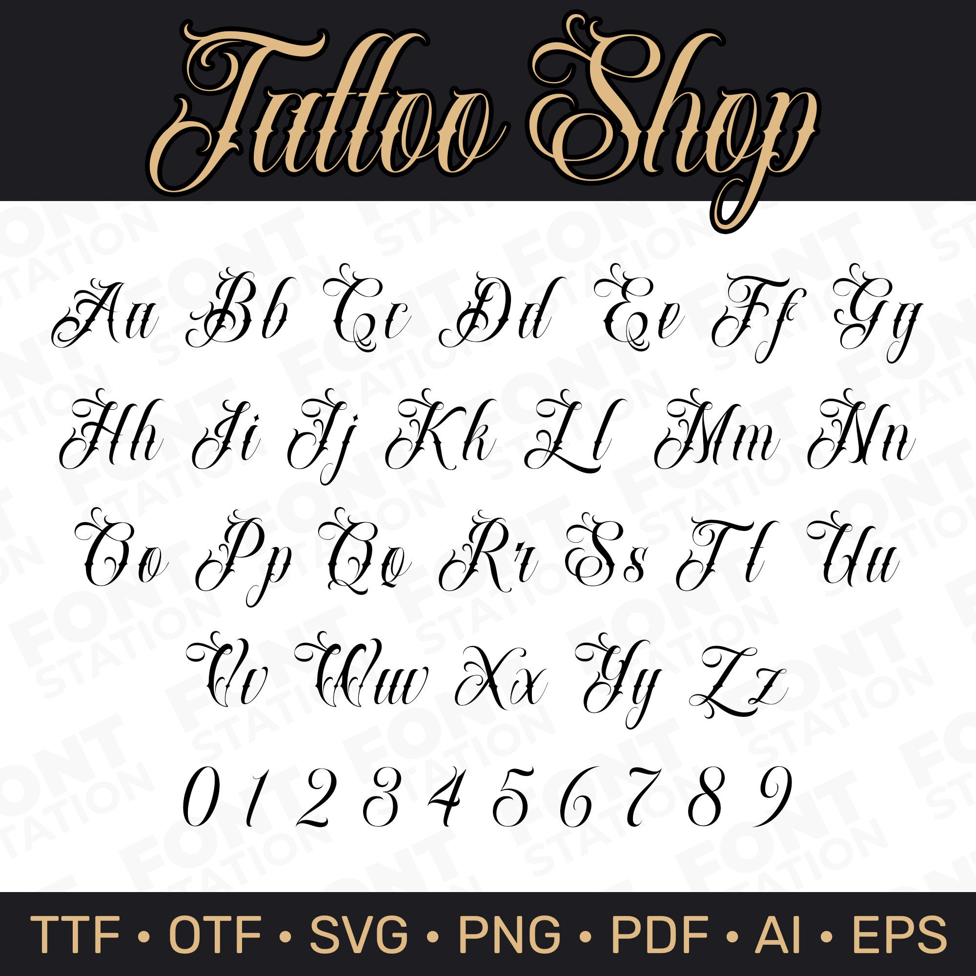 Fancy Handwriting Tattoo Fonts
