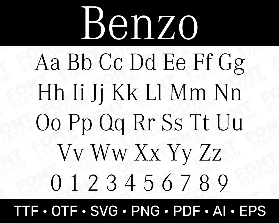 Benzo Font Classic Cars SVG Cricut Silhouette Font - Etsy