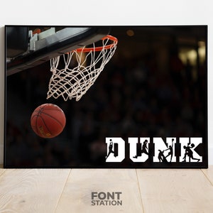 Basketball Font Basket Dunk SVG Cricut Silhouette Font Modern Letters ...