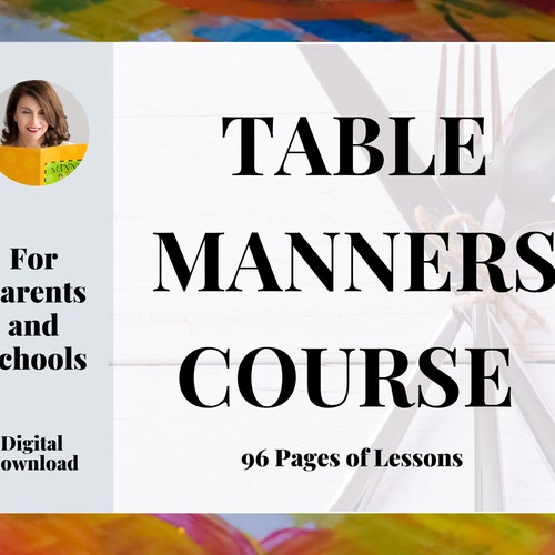Printable Table Manners Bundle for Kids Teaching Dining - Etsy Canada