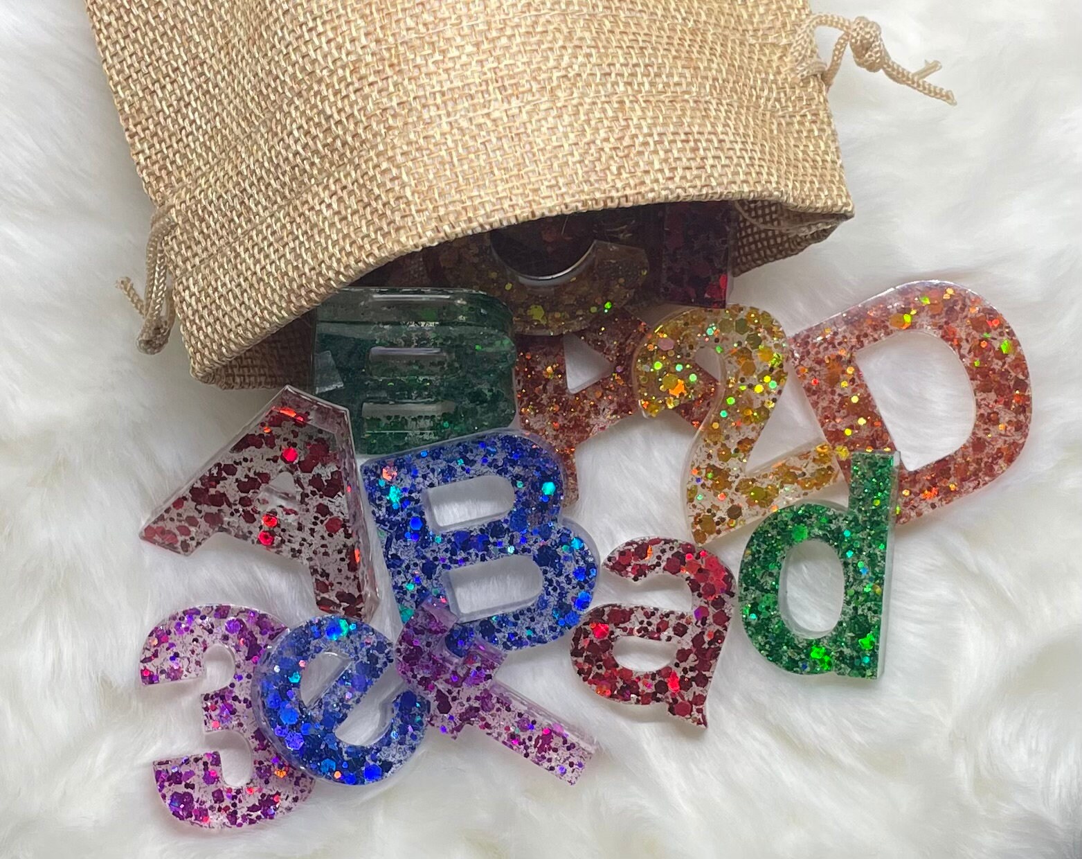 Glittery Alphabet and Number Setsgreat for Letter/number Recognition ...