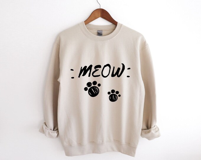 Comfort Colors® Meow T-shirt for Cat Lovers, Funny Cat Meow Shirt, Cute Cat Shirt, Gift for Cat ...