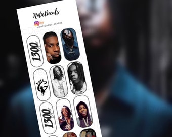 Rapper Nail Decals - Etsy