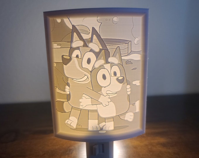 Bluey and Bingo Nightlight Ambient Light Custom Baby Gift Light up Sign ...