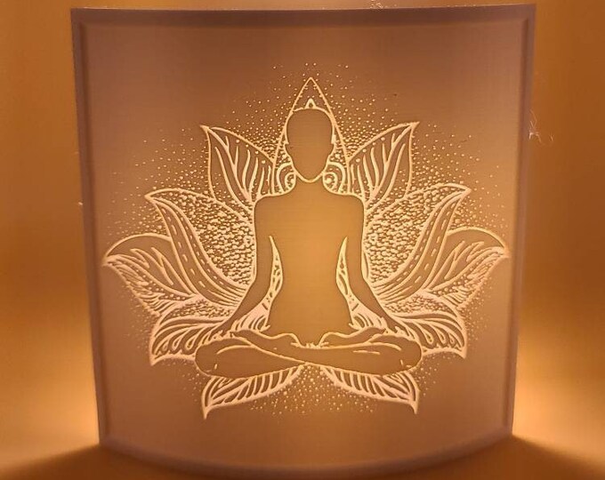 Ambient Meditation Light With Lotus Flower Personalized Light Zen Yoga ...