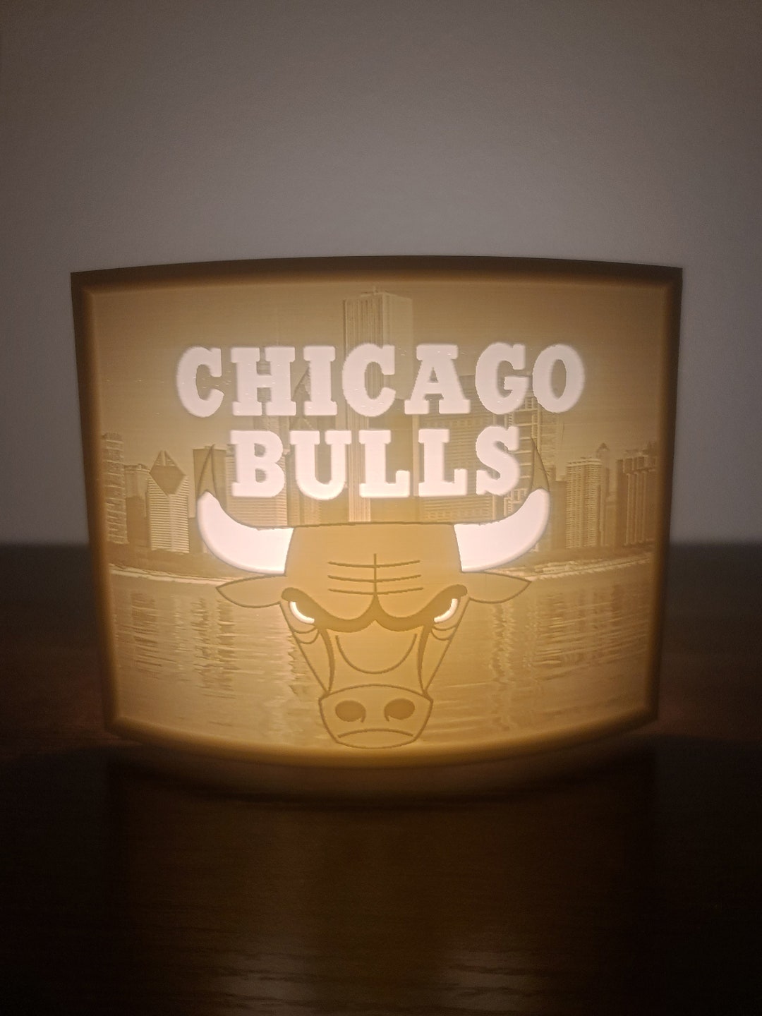 NBA Chicago Bulls Custom Night Light Grafitti Art Piece for Bookshelf ...