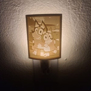 Bluey and Bingo Nightlight Ambient Light Custom Baby Gift Light up Sign ...