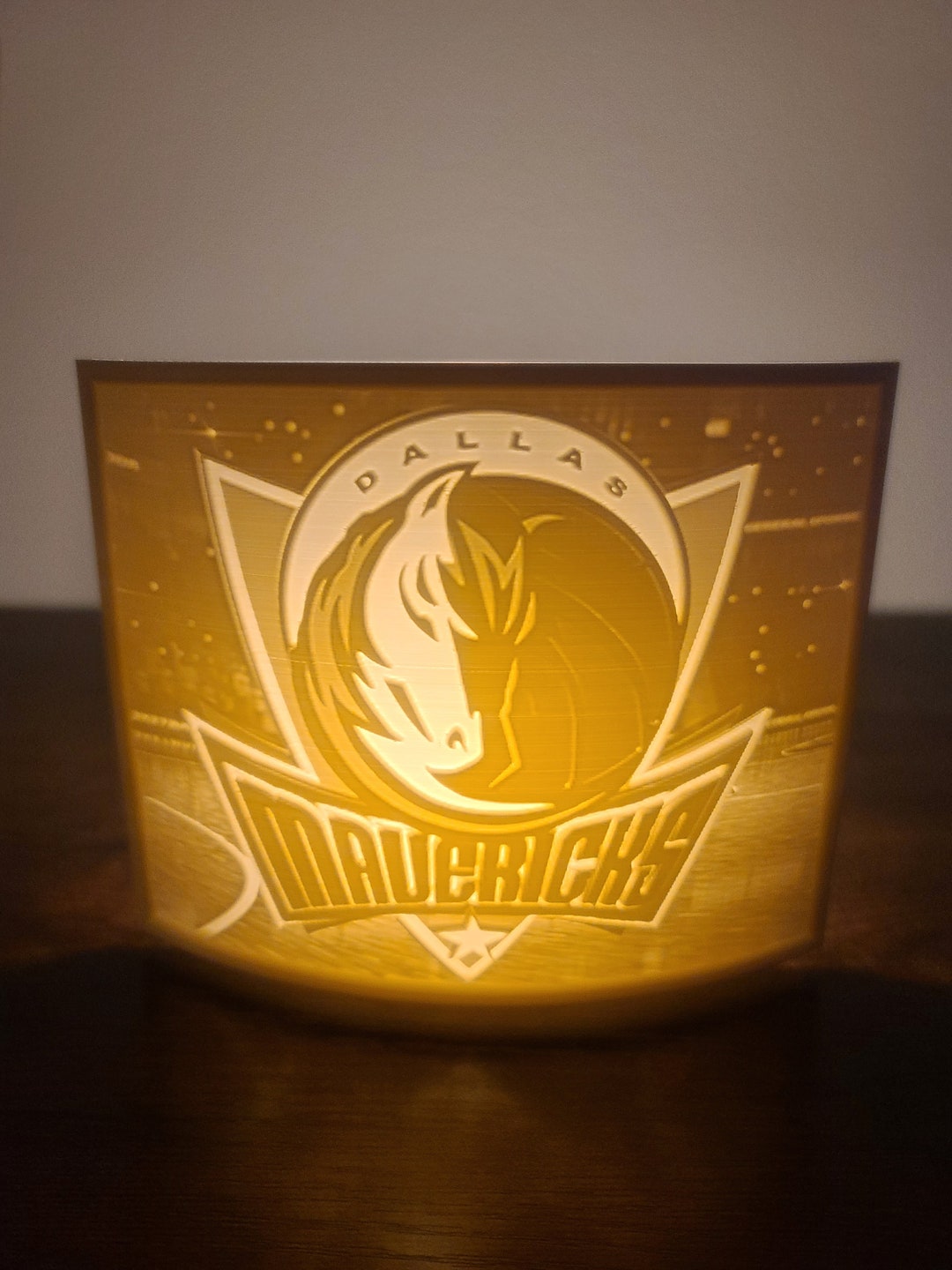 NBA Dallas Mavericks Custom Night Light Ball Art Piece for Bookshelf or ...