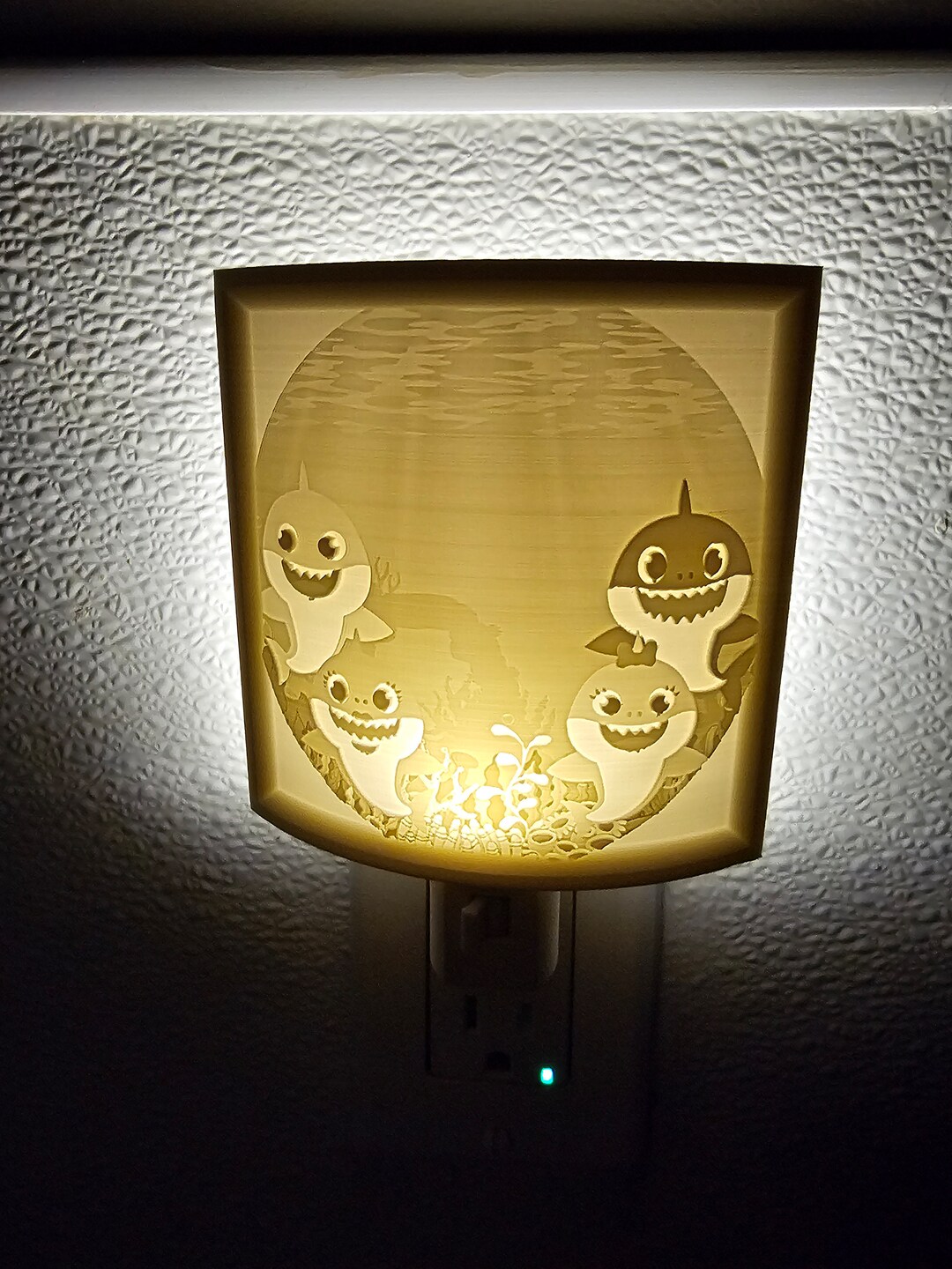 Custom Baby Shark Night Light Custom Light up Sign Custom Birthday Gift ...