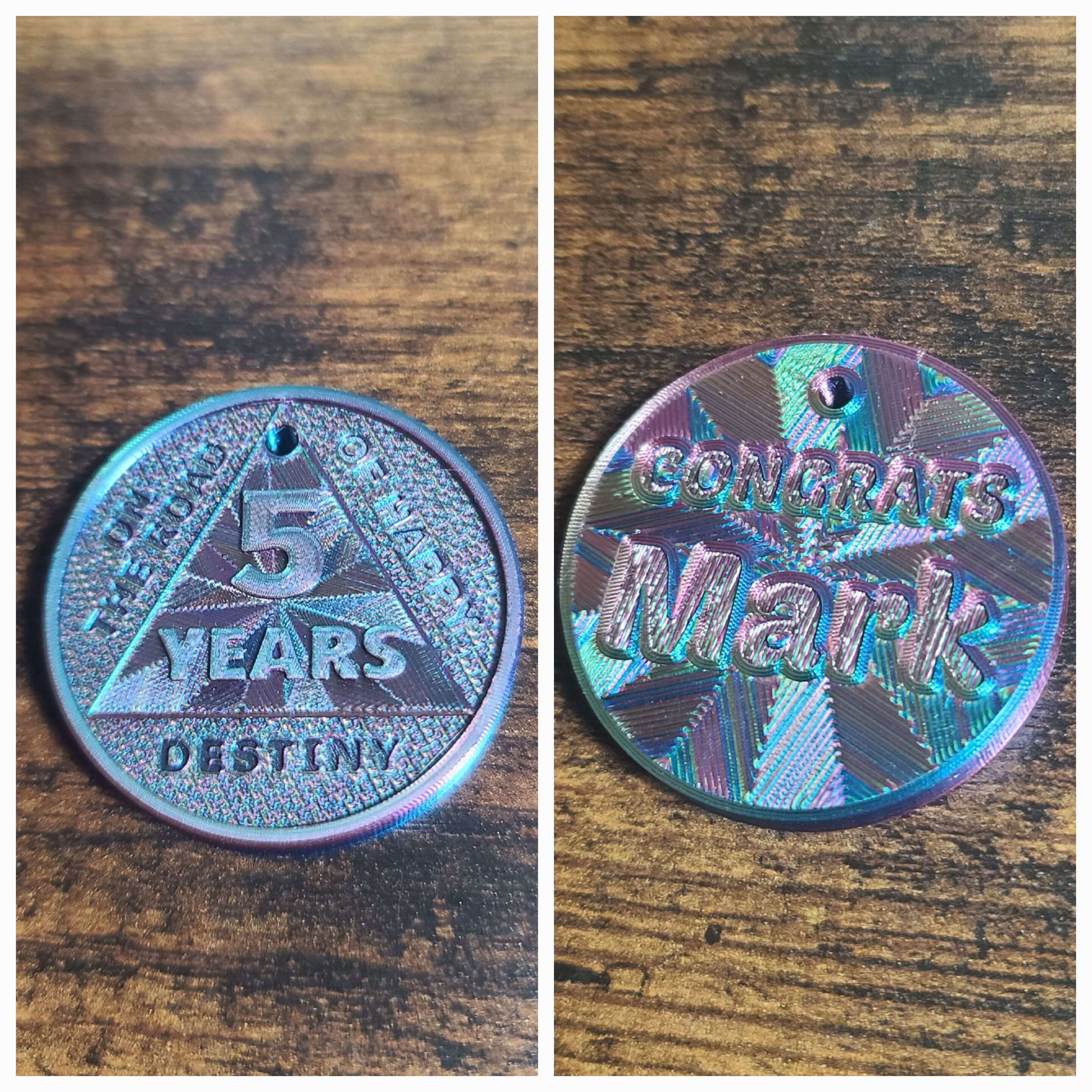 Personalized Sobriety Chip Gift Sobriety Keychain Custom Recovery Coin ...