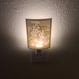 Bluey and Bingo Nightlight Ambient Light Custom Baby Gift Light up Sign ...