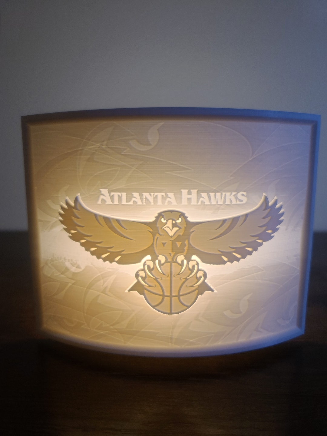 NBA Atlanta Hawks Custom Night Light Hawk Art Piece for Bookshelf or ...