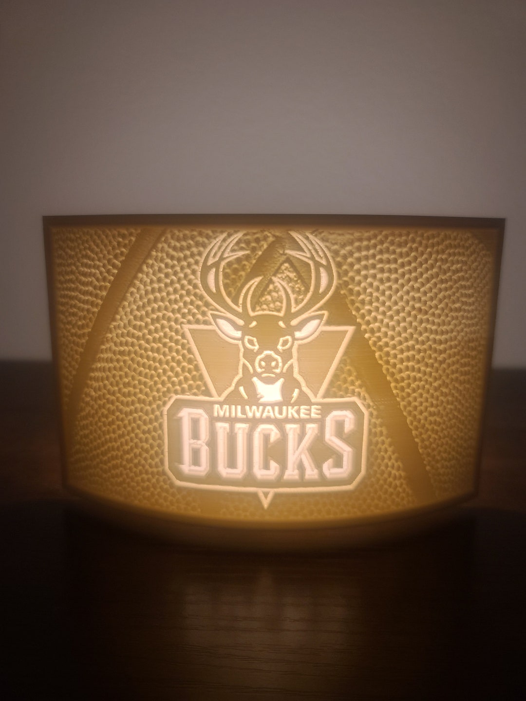 NBA Milwaukee Bucks Custom Night Light Ball Art Piece for Bookshelf or ...
