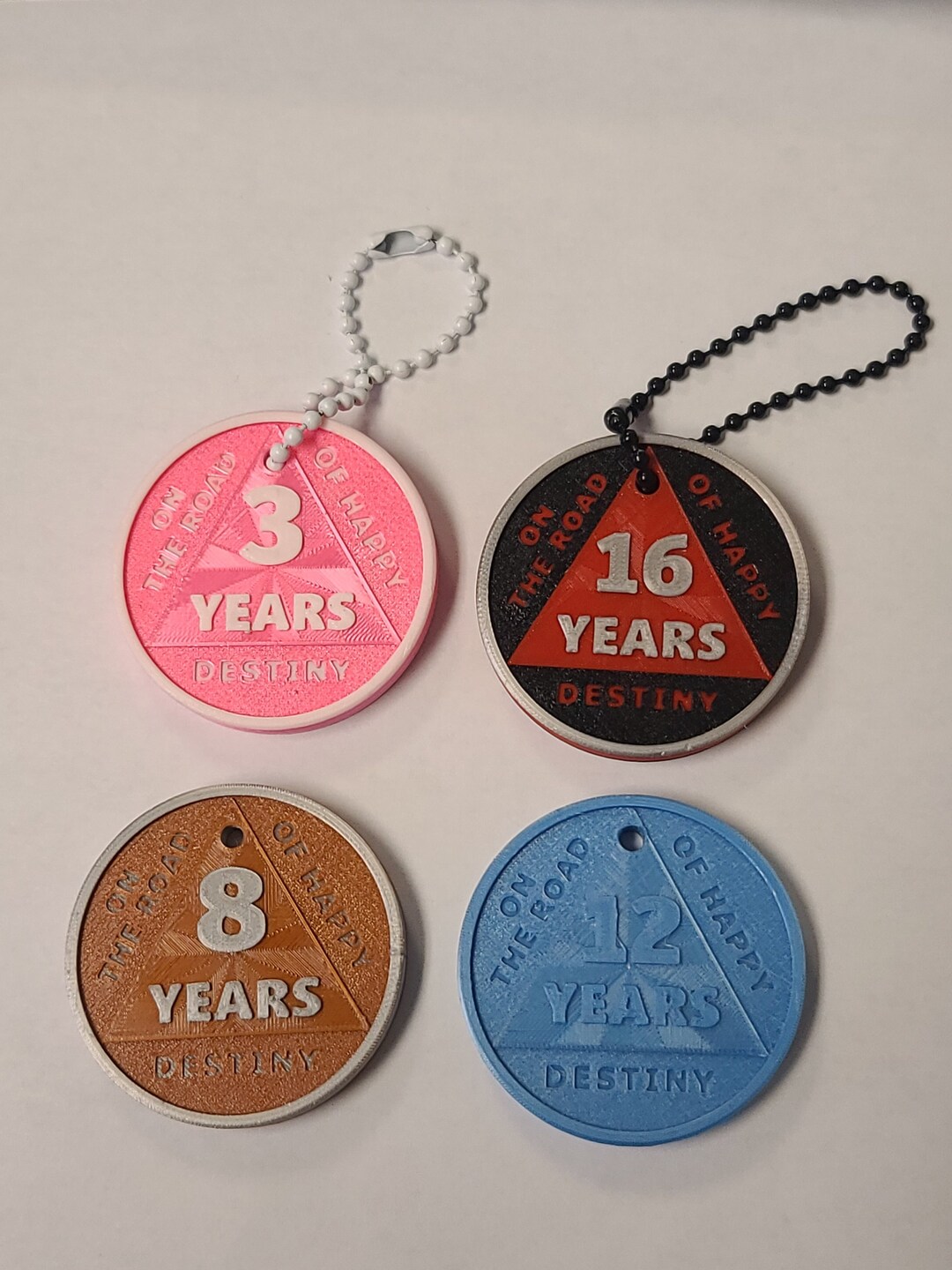 Personalized Sobriety Chip Gift Sobriety Keychain Custom Recovery Coin ...
