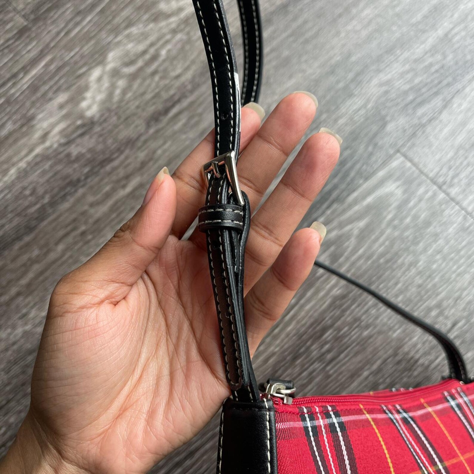 Villager Red Plaid Shoulder Bag | Y2K Preppy Purse With Zipper | 2000s ...