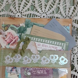 Altered Handmade Vintage Garden Junk Journal Envelope Etsy