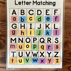 Letter Matching Activity | Upper and Lowercase Abcs Worksheet ...