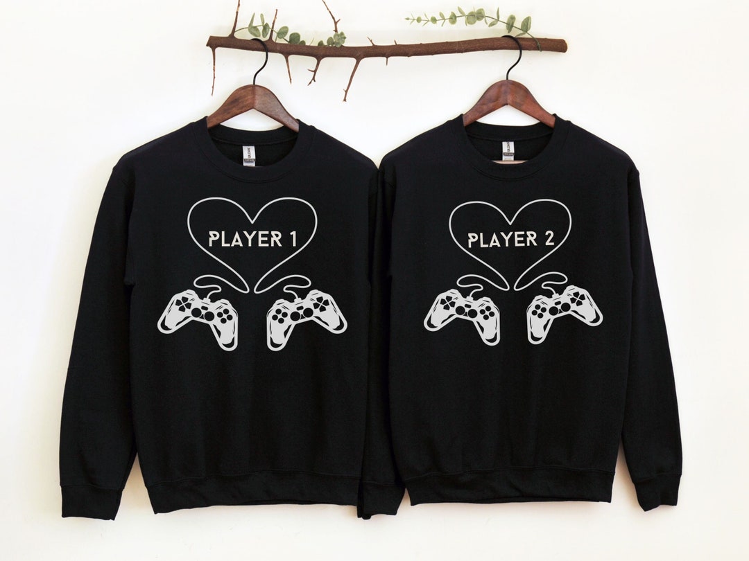 Player 1 and Player 2 Matching Sweatshirt, Gamer Boyfriend and ...