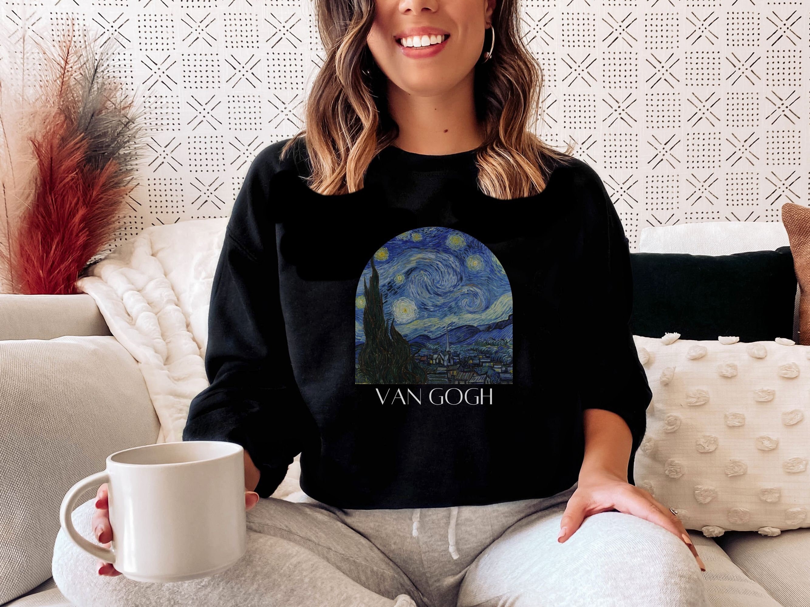 Van Gogh Sweater, Van Gogh Starry Night Sweatshirt, Gift for Artist ...
