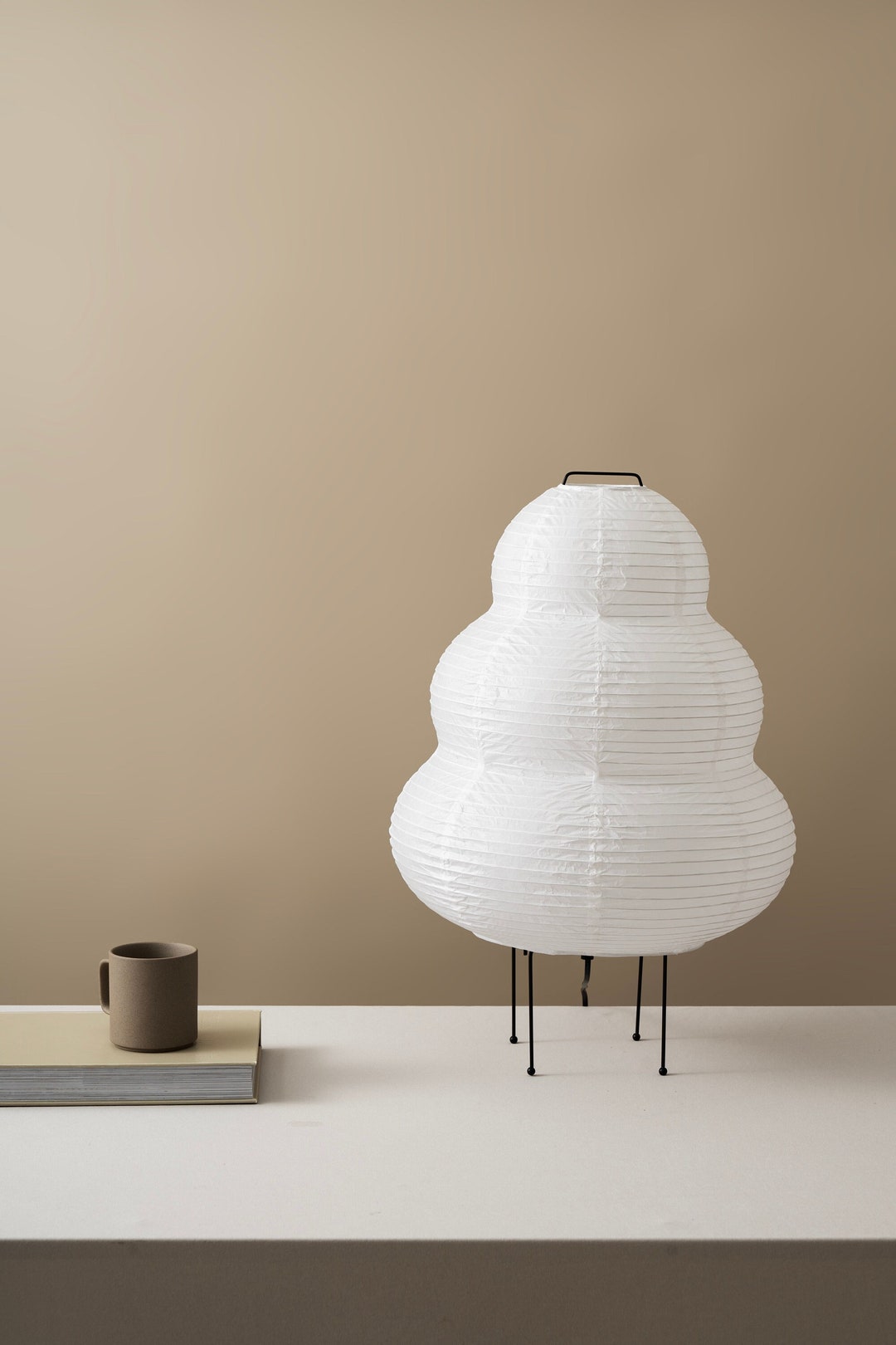 Three Tiered Rice Paper Table Lamp, Japanese Style Tripod Desk Lamp ...