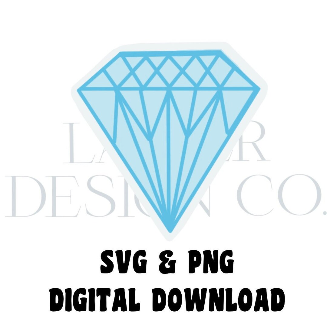 Diamond SVG and PNG, Tiffany Blue Diamond, Sublimation, Sparkle, Cut ...