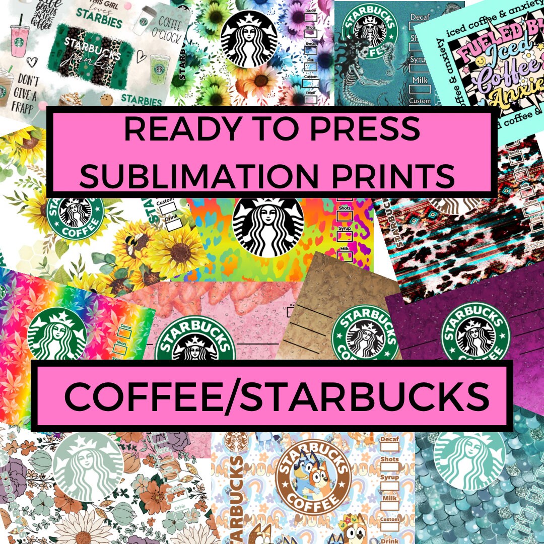 10,random Coffee Sublimation 20oz Tumbler Print, Straight Tumbler, 9 ...