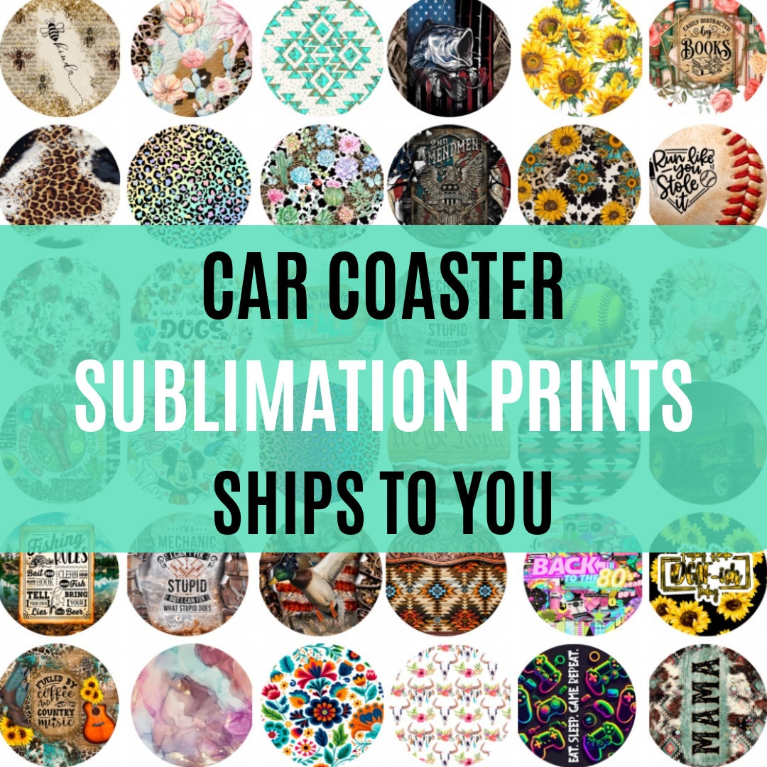 Sublimation Coaster Print, Heat Transfers, Round Drink Prints, Ready ...