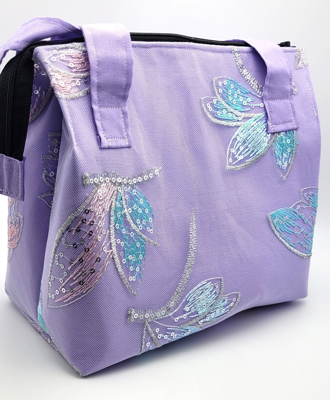 Lavender Dragonfly Mini Tote Bag/pocketbook - Etsy