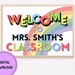 EDITABLE Rainbow Classroom Door Sign, Personalized Teacher Door Sign ...
