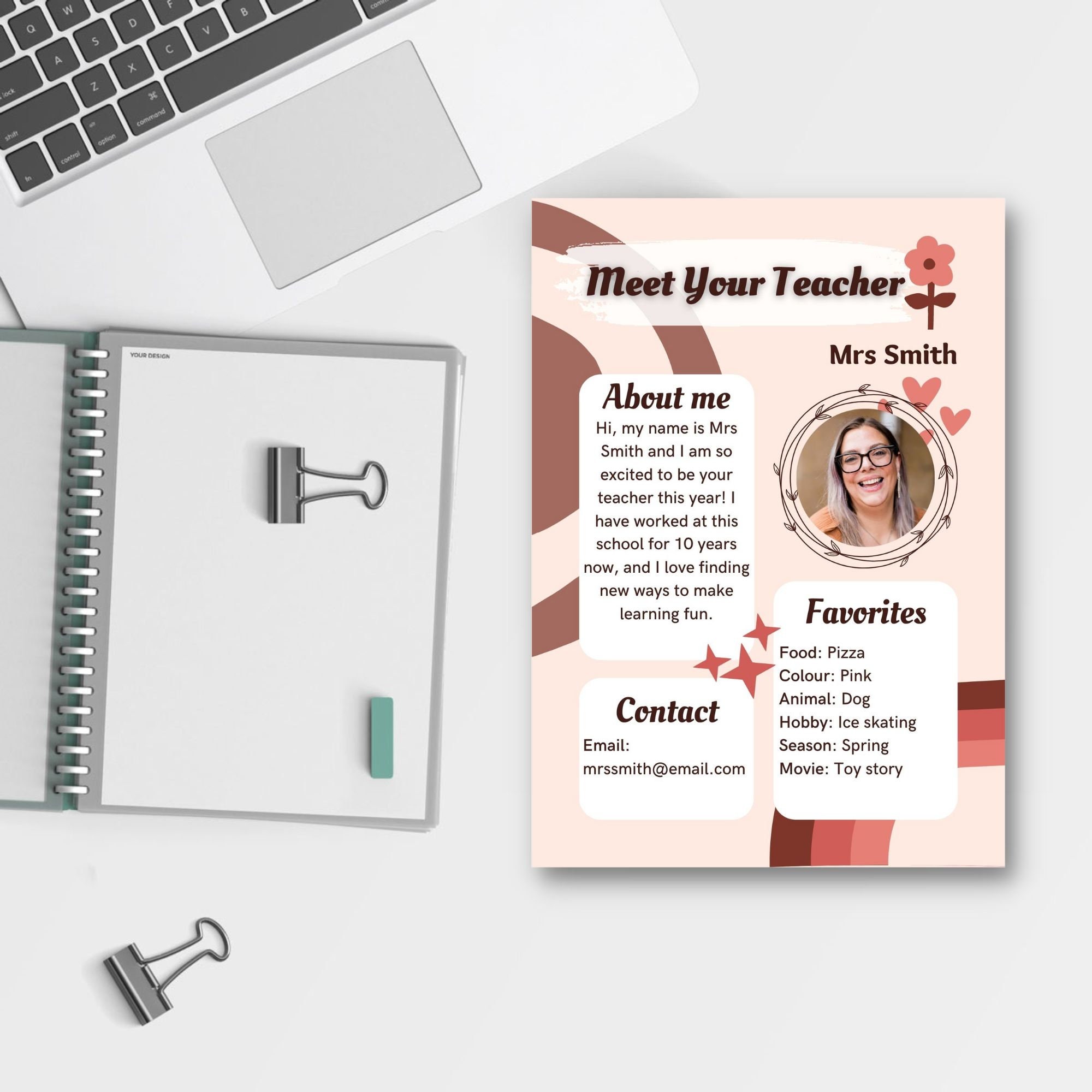 Boho Meet the Teacher EDITABLE Template, Boho Classroom, Back to School ...