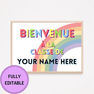 EDITABLE French Classroom Door Sign, French Classroom Door Decor ...