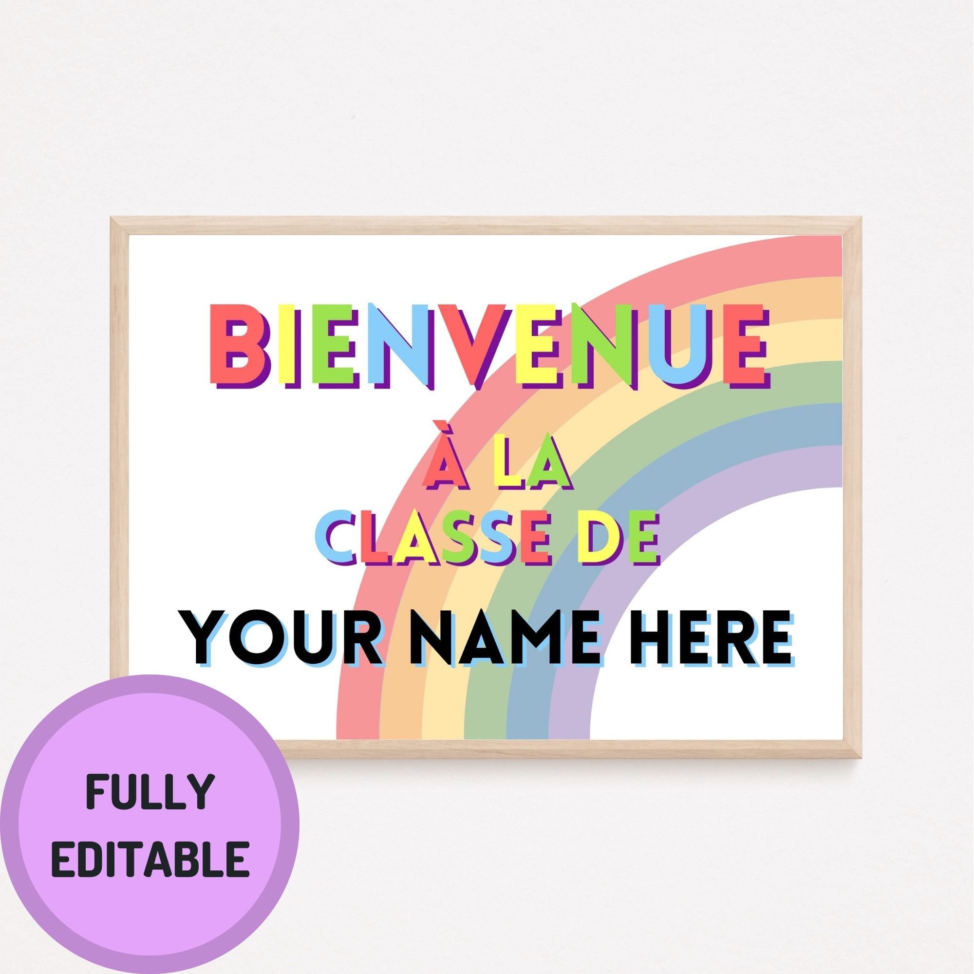 EDITABLE French Classroom Door Sign, French Classroom Door Decor ...